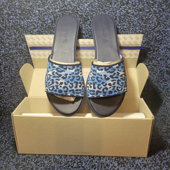 Rothy's | Shoes | Rothys The Slide Azure Camo Spot Flats Slip On ...